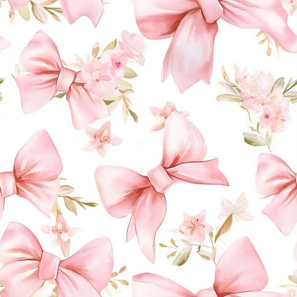 Download Elegant Pink Bow and Flower Seamless Pattern Patterns Online ...