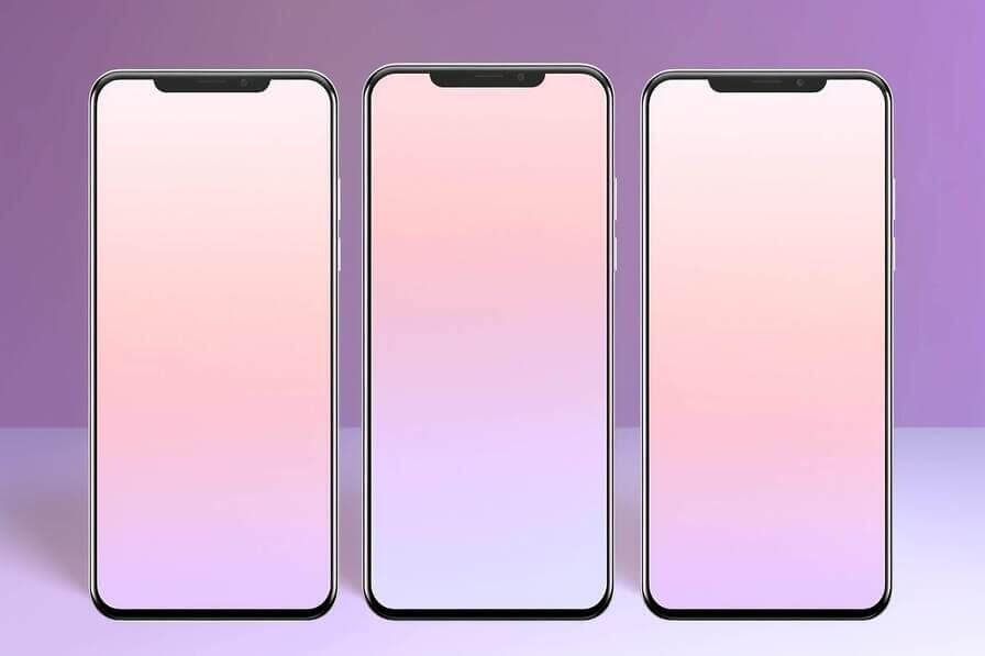 Descarga Tres Teléfonos Inteligentes con Pantallas en Blanco en Fondo ...