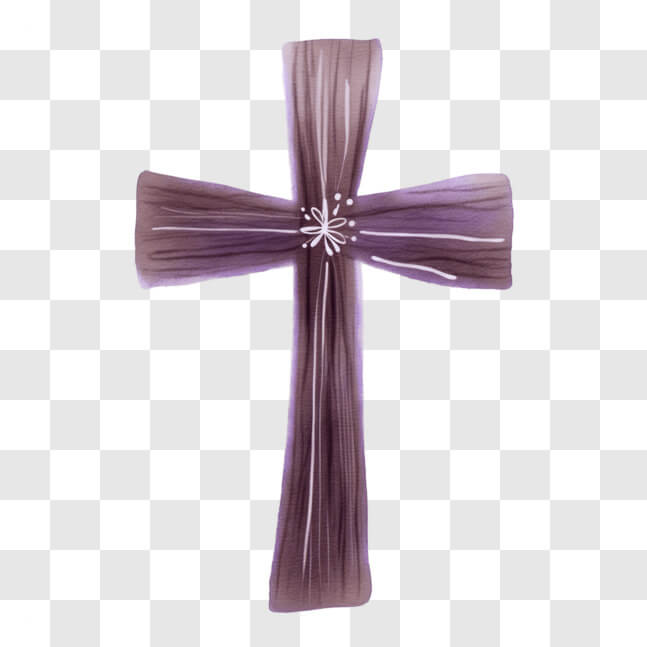 Download Purple Cross Wrapped in Fabric - Symbol of Christian Faith ...