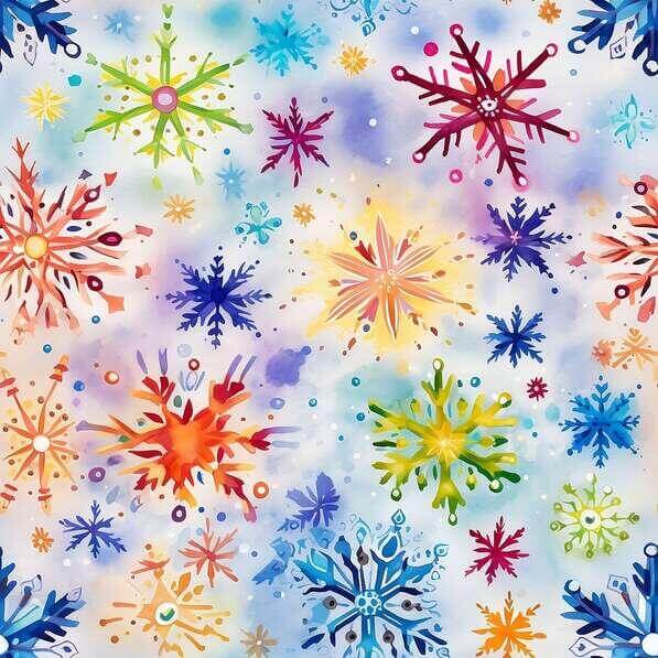 Download Colorful Snowflake Seamless Pattern Patterns Online - Creative ...