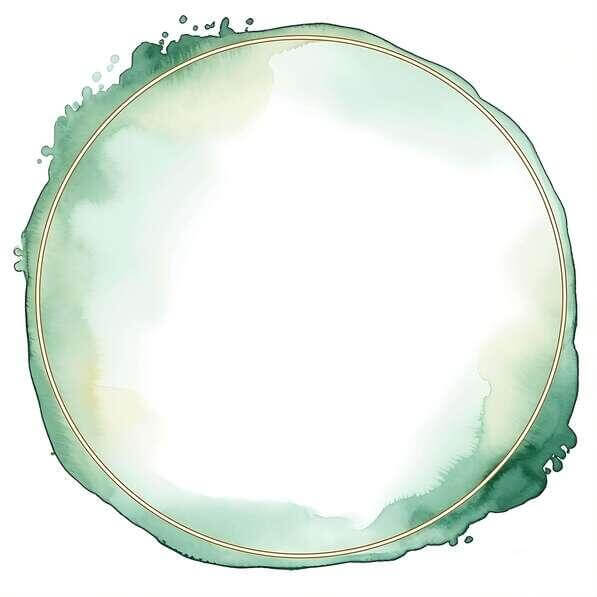 Download Green Watercolor Round Frame Backgrounds Online - Creative Fabrica