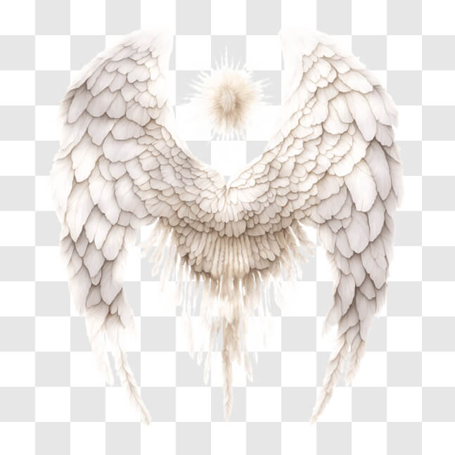 Descarga Alas de Ángel Blancas con Simbolismo del Sol PNGs En Línea ...
