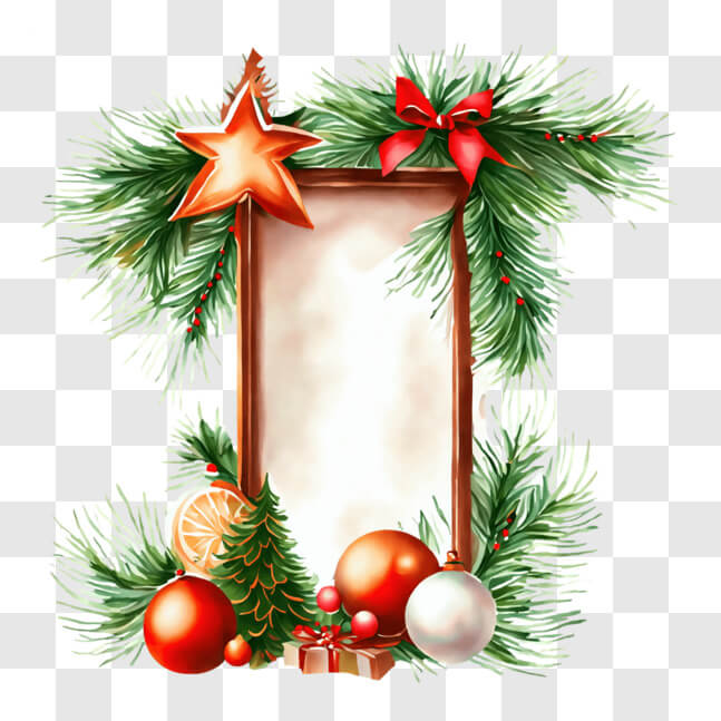 Download Christmas Decorations Frame for Art Display PNGs Online ...