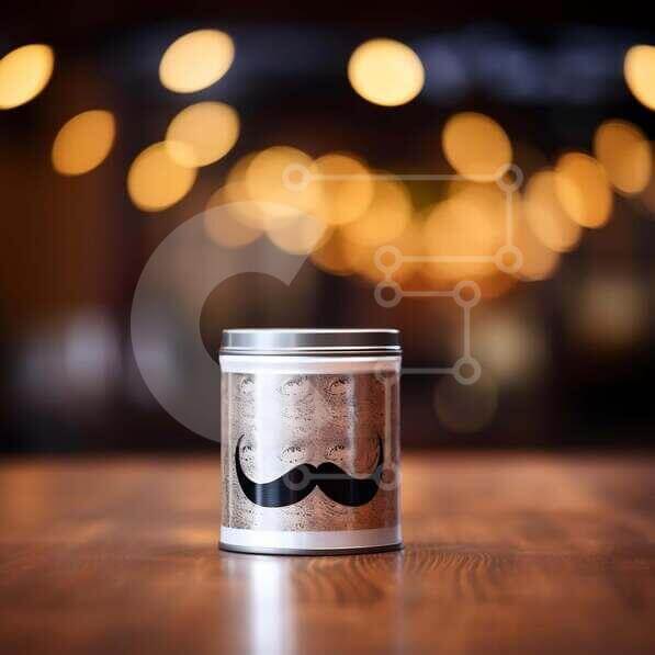 Unique Mustache Design Canister for Storage or Display stock photo ...
