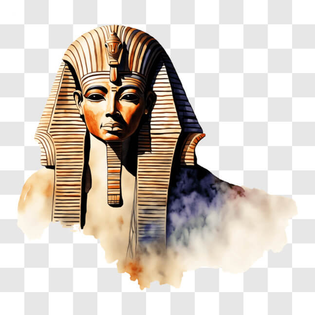 Download Drawing of Egyptian Pharaoh with Smoke PNGs Online - Creative ...