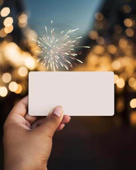 Download Blank Card with Fireworks Mockups Online - Creative Fabrica