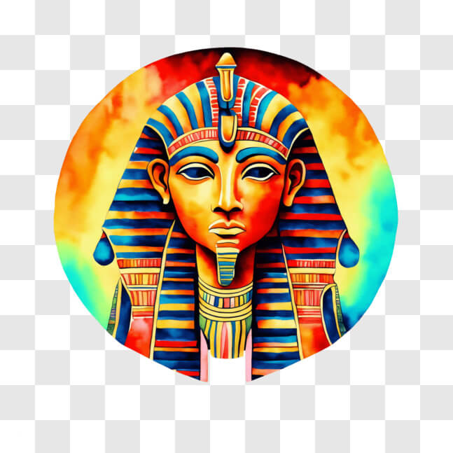 Download Egyptian Pharaoh Painting PNGs Online - Creative Fabrica