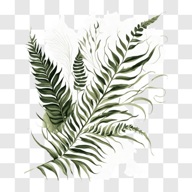 Download Ferns and Leaves Outline Map Illustration PNGs Online ...
