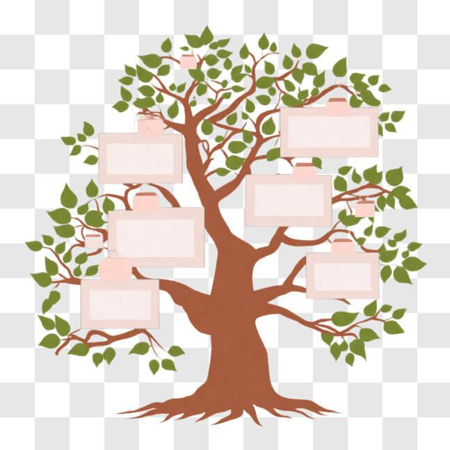 Download Family Tree Photo Frame with Decorative Bags PNGs Online ...