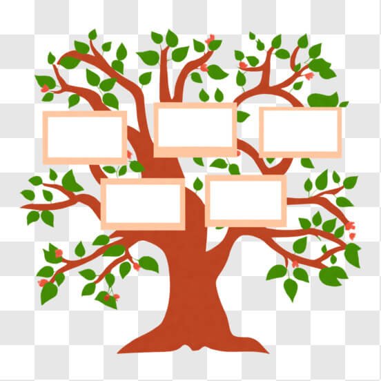 Download Family Tree Photo Frame with Green Leaves PNGs Online ...