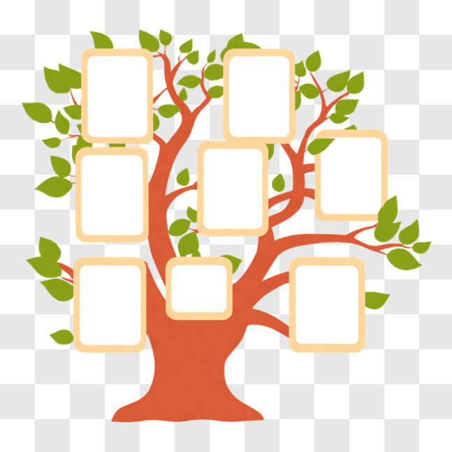 Download Family Tree Photo Frame with Green Leaves PNGs Online ...