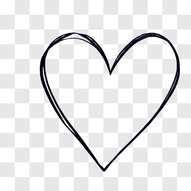 Download Heart-shaped Blue Drawing on Black Background PNGs Online ...