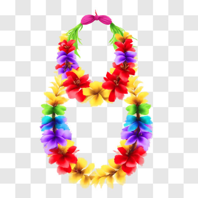 Download Colorful Hawaiian Lei made of Tropical Flowers PNGs Online ...