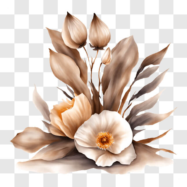 Download Elegant Upside-Down Vase Flower Arrangement PNGs Online ...