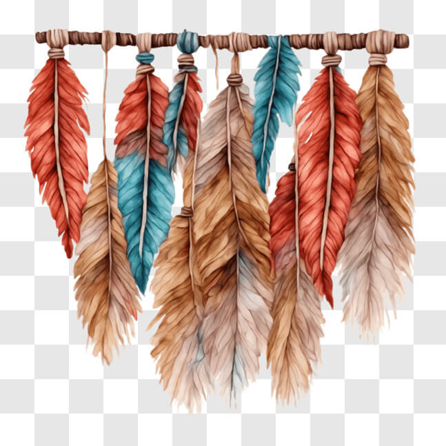 Download Colorful Native American Feather Art Decoration PNGs Online ...