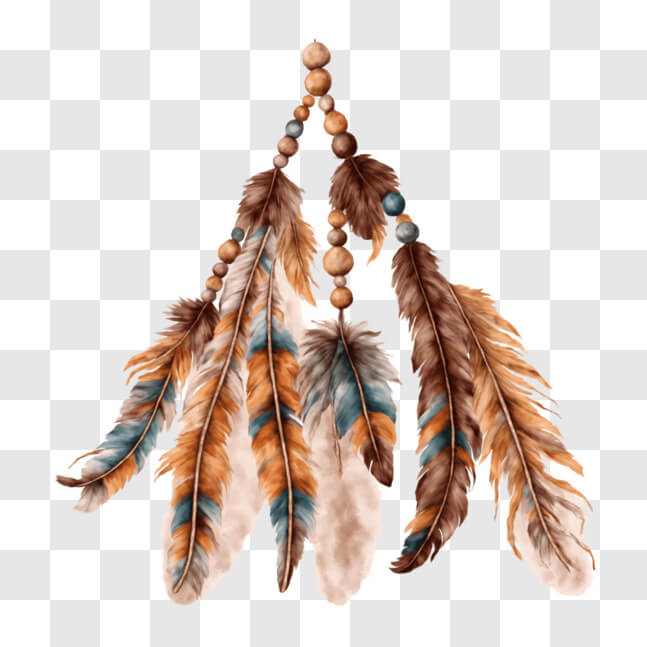 Download Native American Feathers Hanging on Black Background PNGs ...