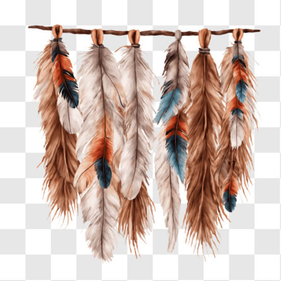 Download Colorful Feathers and Beads in Native American Culture PNG ...