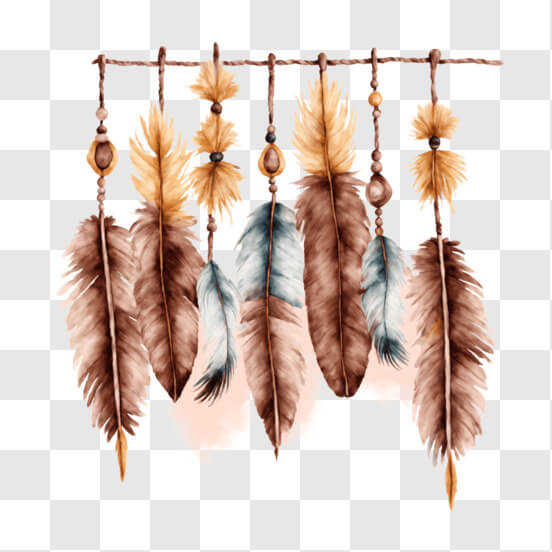 Download Colorful Native American Feather Art Decoration PNGs Online ...