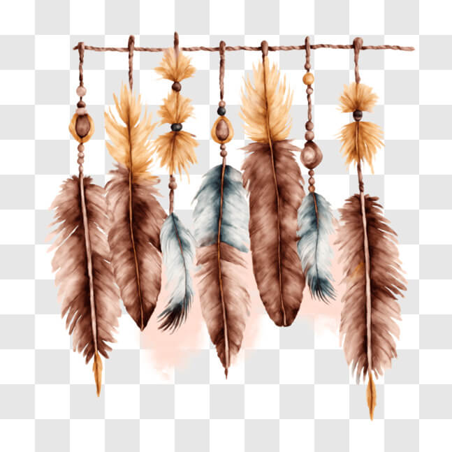 Download Colorful Native American Feather Art PNGs Online - Creative ...