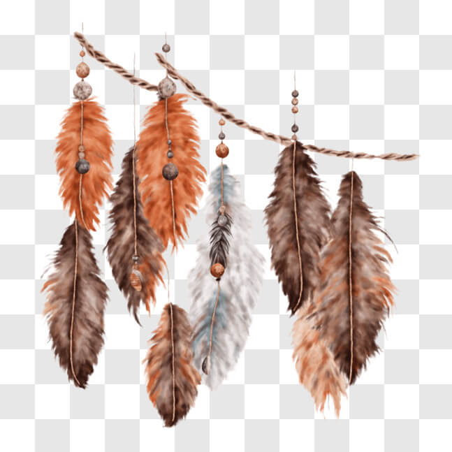 Download Colorful Feathers and Beads in Native American Culture PNGs ...
