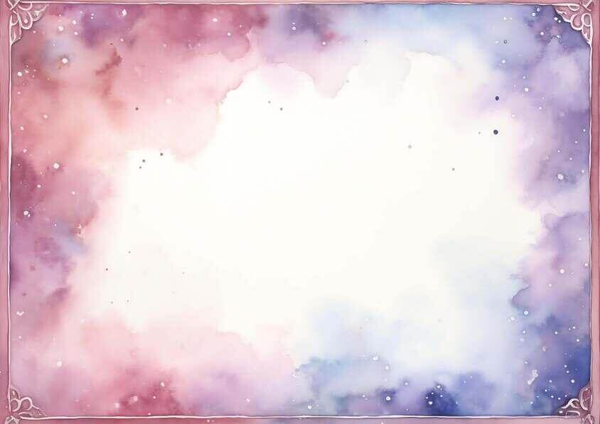 Baixe Moldura Artística em Aquarela com Cores Azul, Rosa e Roxo ...