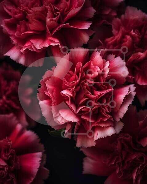 Hermosos Claveles Rojos en Plena Floración fotos de archivo | Creative ...