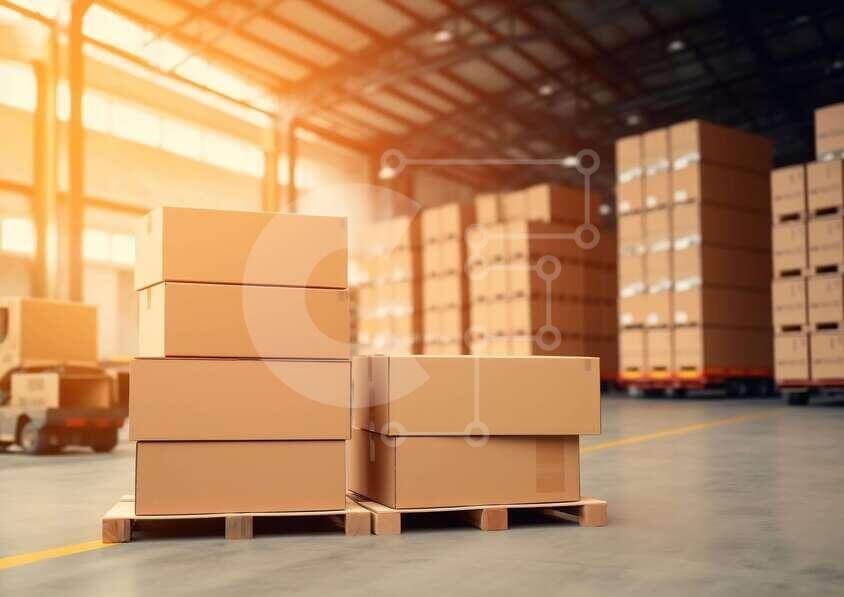 Cajas de cartón apiladas para envío y almacenamiento fotos de archivo ...