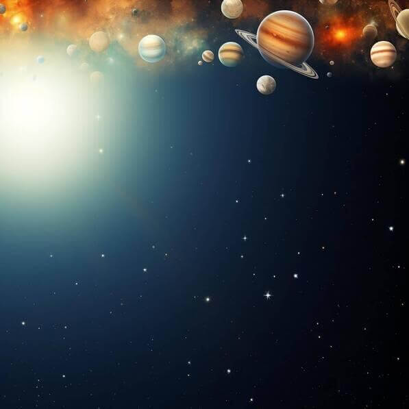 Download Colorful Space Background with Planets and Stars Backgrounds ...