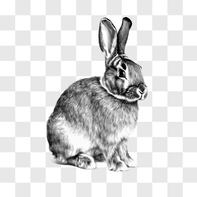 Download Detailed Sketch of a Rabbit Sketches Online - Creative Fabrica