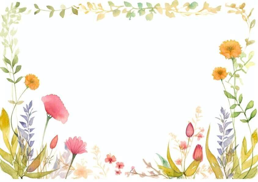 Descarga Marco floral acuarela con flores coloridas Fondos En Línea ...