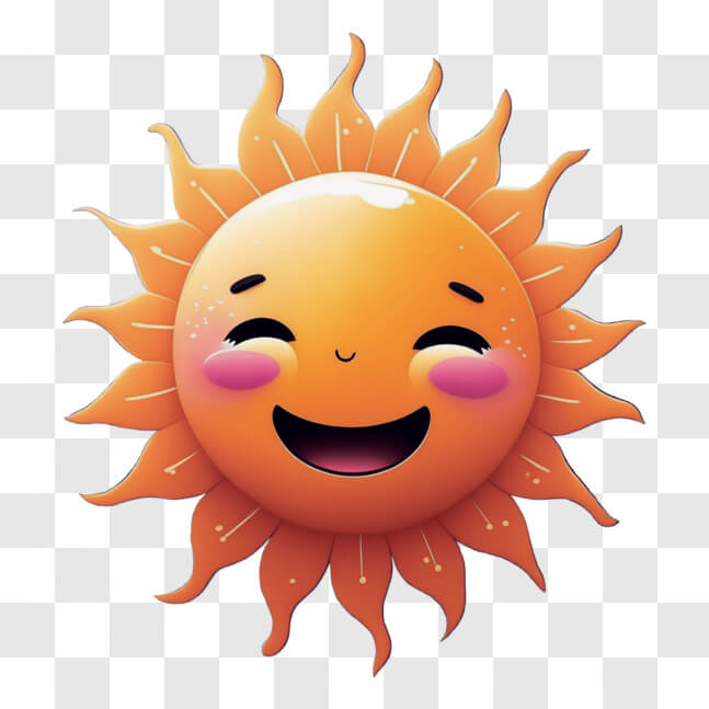 Download Happy Sun Emoticon with Smile and Pink Lips PNGs Online ...