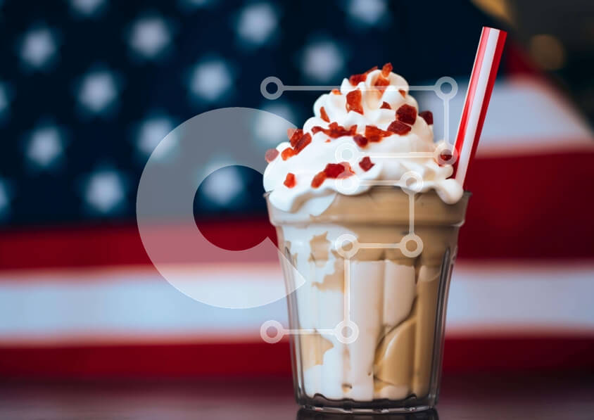 Download Patriotic Iced Coffee with Whipped Cream on 4th of July ...