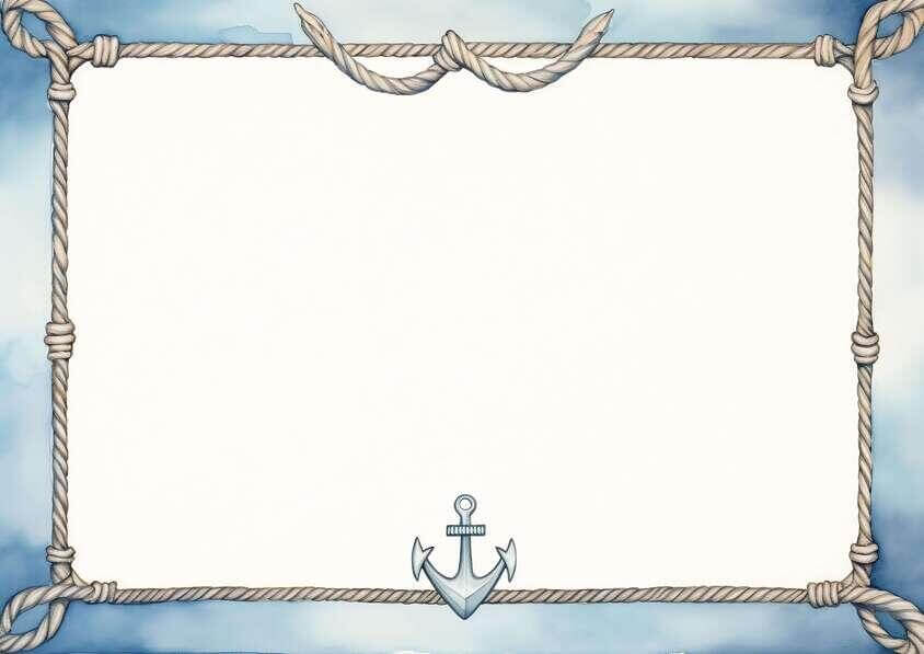 Download Nautical-themed Frame with Anchor and Rope Backgrounds Online ...