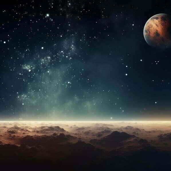 Download Space Scene with Moon, Clouds, and Stars Backgrounds Online ...