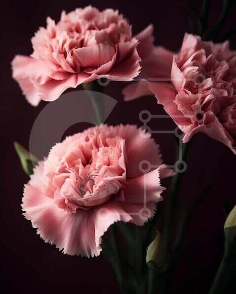 Beautiful Pink Carnations in a Vase stock photo | Creative Fabrica