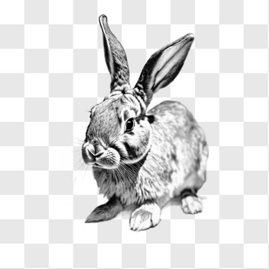 Download Black and White Rabbit Head Drawing for Education Sketches ...