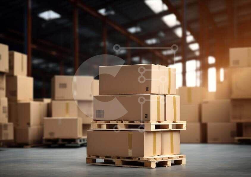 Cajas de Cartón Apiladas en Almacén para Envío y Almacenamiento fotos ...