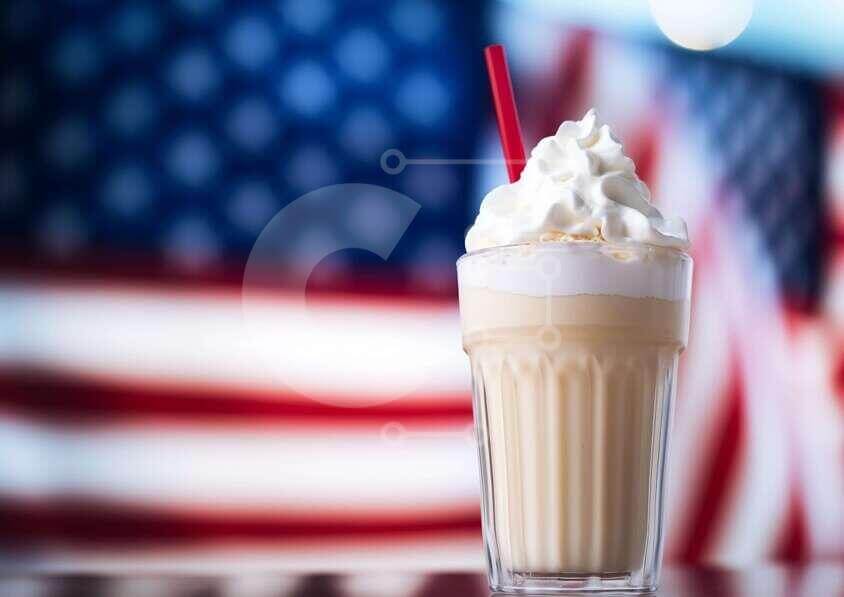 Patriotic Milkshake for 4th of July Celebration stock photo | Creative ...