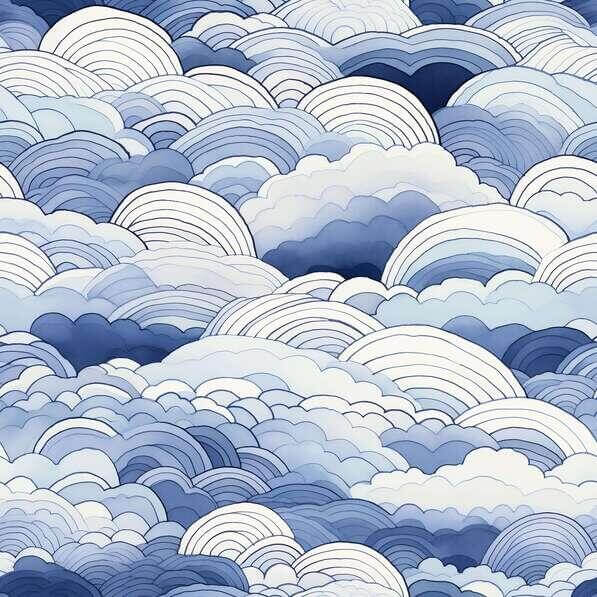 Download Seamless Blue and White Cloud Pattern Background Patterns ...