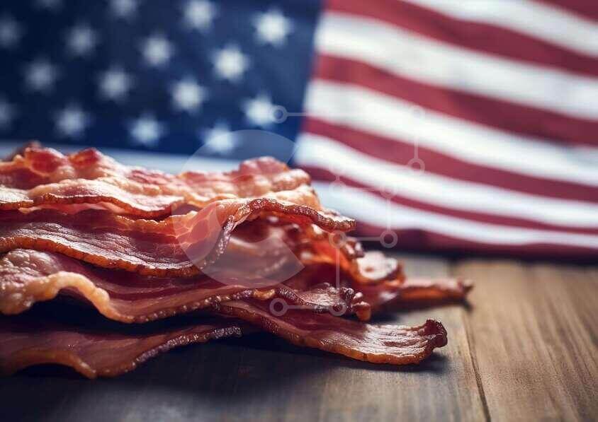 4th of July Bacon Celebration stock photo | Creative Fabrica