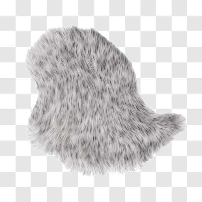Download White and Gray Furry Rug on Black Background PNGs Online ...