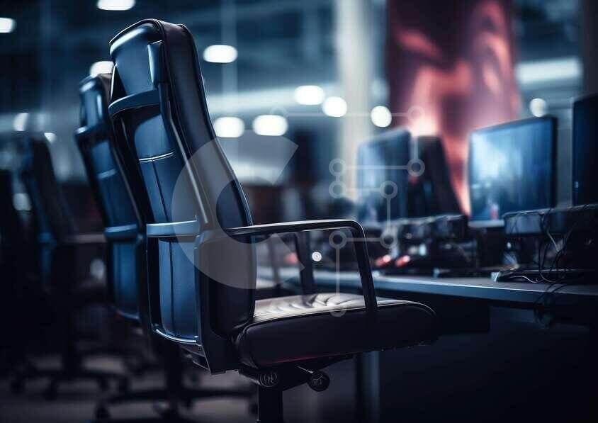 Modern Office Space with Ergonomic Computer Chairs stock photo ...