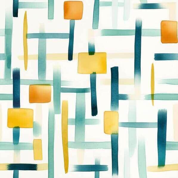 Download Seamless Orange, Yellow, and Blue Square Pattern on White ...