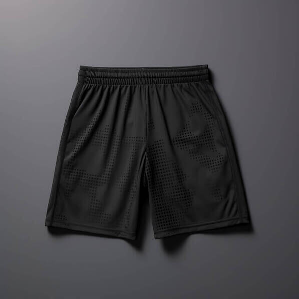 Download Black Shorts Mock-up on Grey Background Mockups Online ...