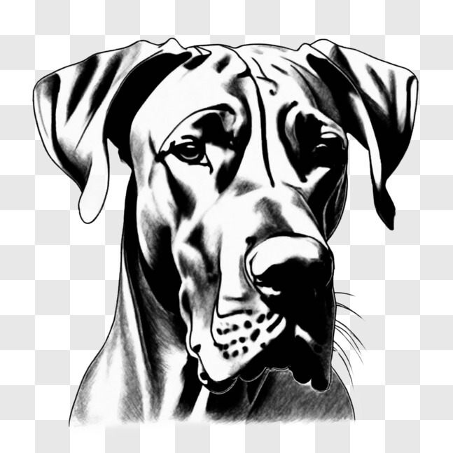 Download Great Dane Dog Drawing for Educational Purposes Sketches ...