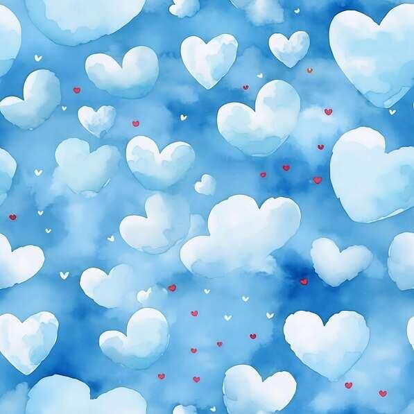 Download Seamless Blue and White Heart Pattern Patterns Online ...