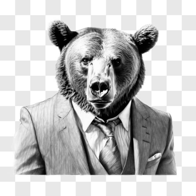 Download Dapper Brown Bear Illustration Sketches Online - Creative Fabrica
