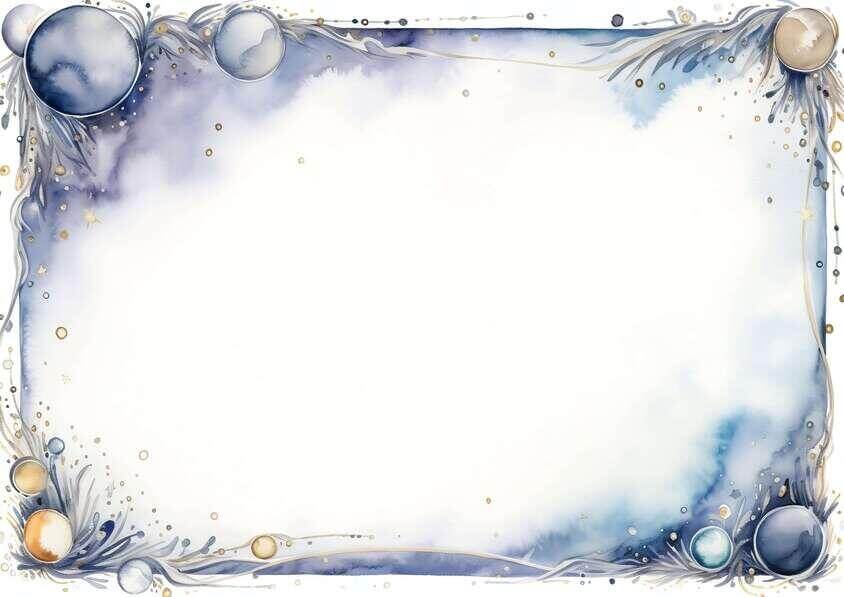 Download Decoratieve Witte Kader met Blauwe, Gouden en Zilveren ...