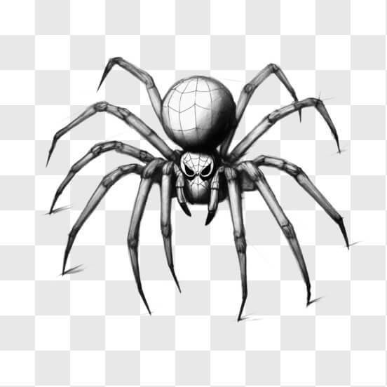 Download Black and White Spider Drawing Sketches Online - Creative Fabrica