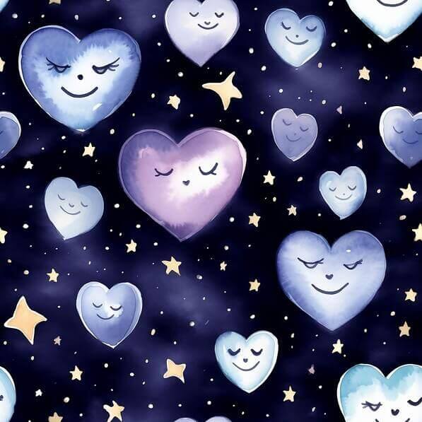 Download Blue and Purple Heart Pattern Wallpaper Patterns Online ...